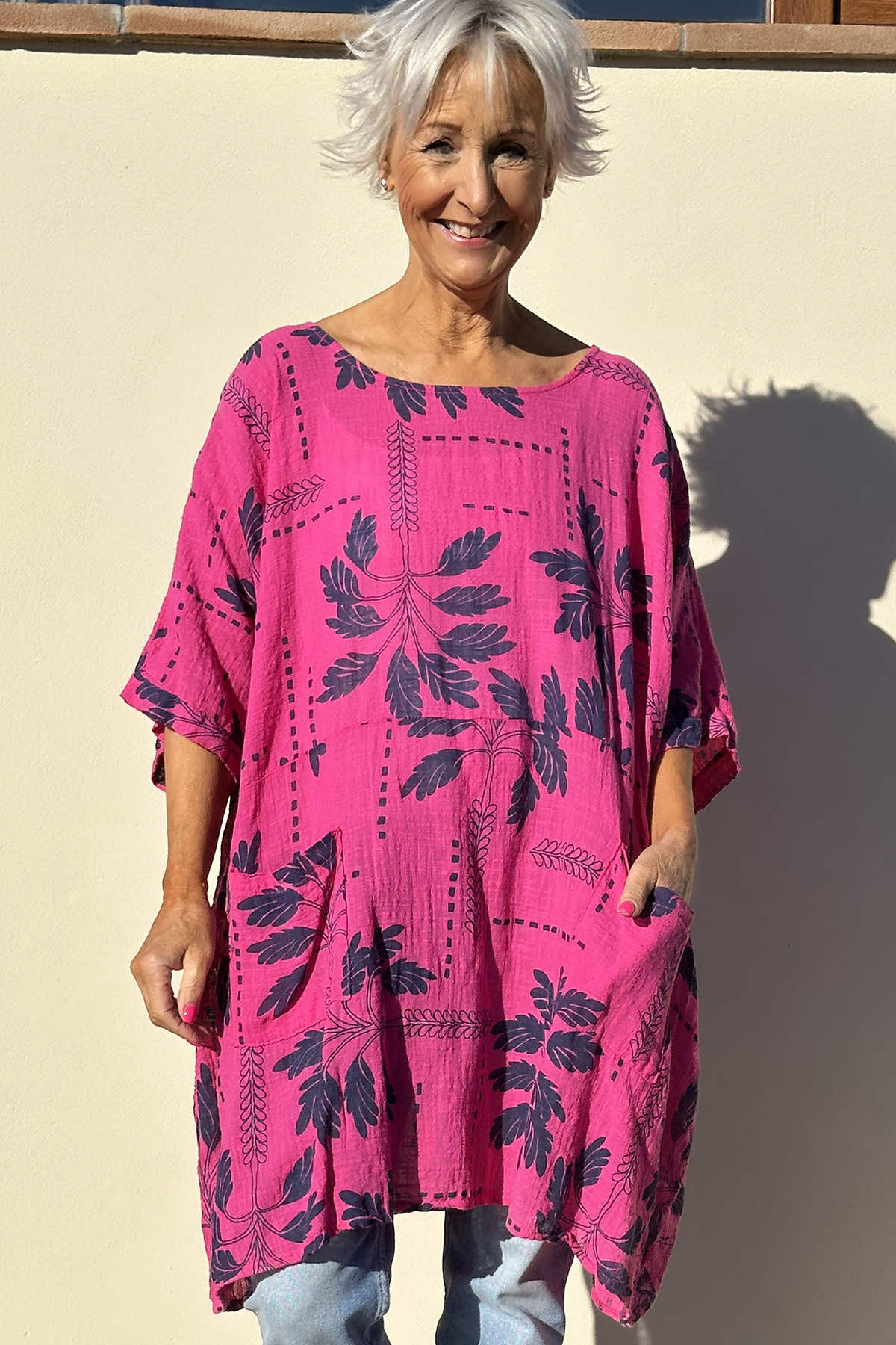 Made In Italy Bowie Print Cotton Top | Kit and Kaboodal